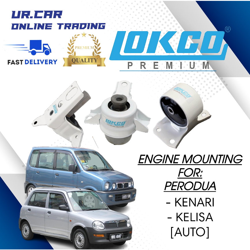 LOKCO PREMIUM PERODUA KELISA , KENARI [AUTO] ENGINE MOUNTING FULL SET ...