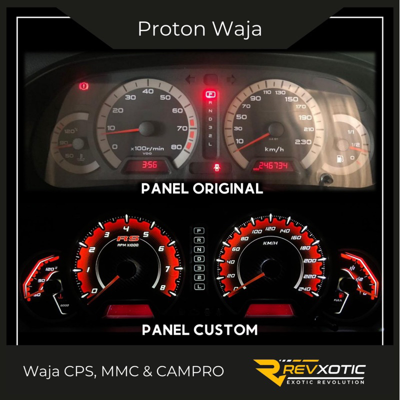 Papan Panel Meter Custom Proton Waja (bukan sticker) | Shopee Malaysia