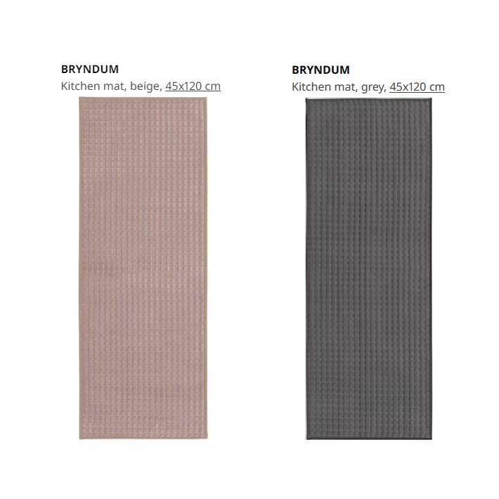 IKEA BRYNDUM Kitchen mat | Alas Kaki Dapur | Bathroom Mat | Tikar Dapur ...