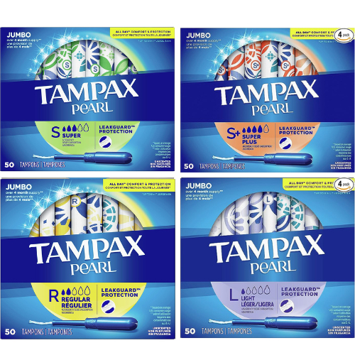 Tampax Pearl | Tampax Radiant | Cotton Core | Cardboard Applicator ...
