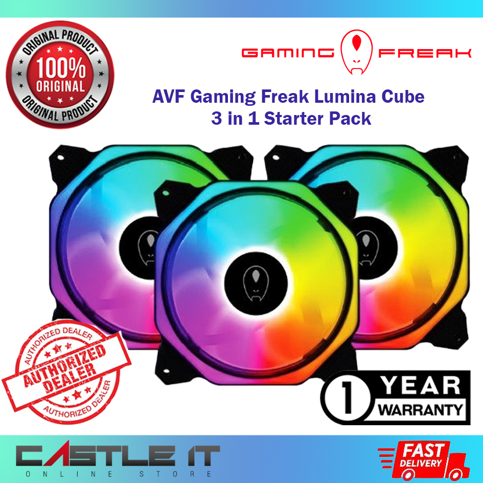 Gaming Freak LUMINA CUBE 12cm 120mm PC Casing AVF FAN Sync Asus Asrock ...
