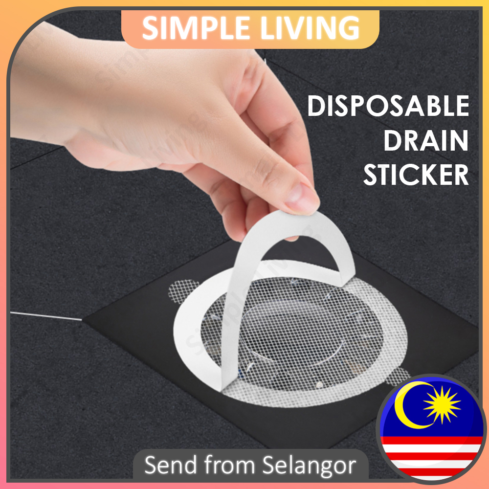 Disposable Drain Hair Catcher Sticker Bathroom Drain Filter Sticker ...