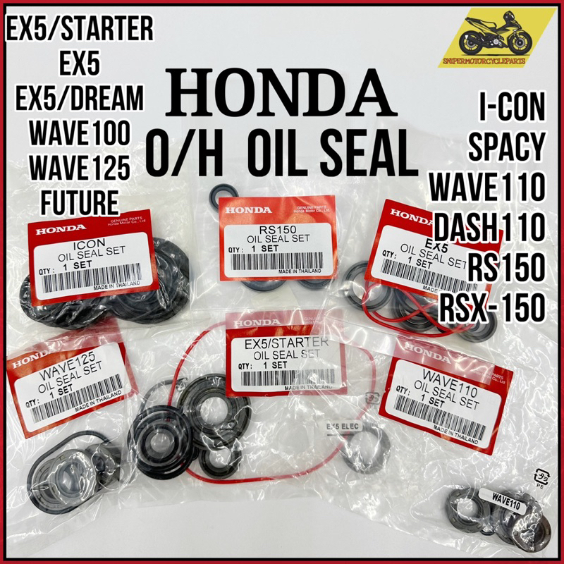 HONDA ENGINE OIL SEAL SET EX5 EX5 STARTER RS150 RSX RS WAVE 110 FUTURE ...