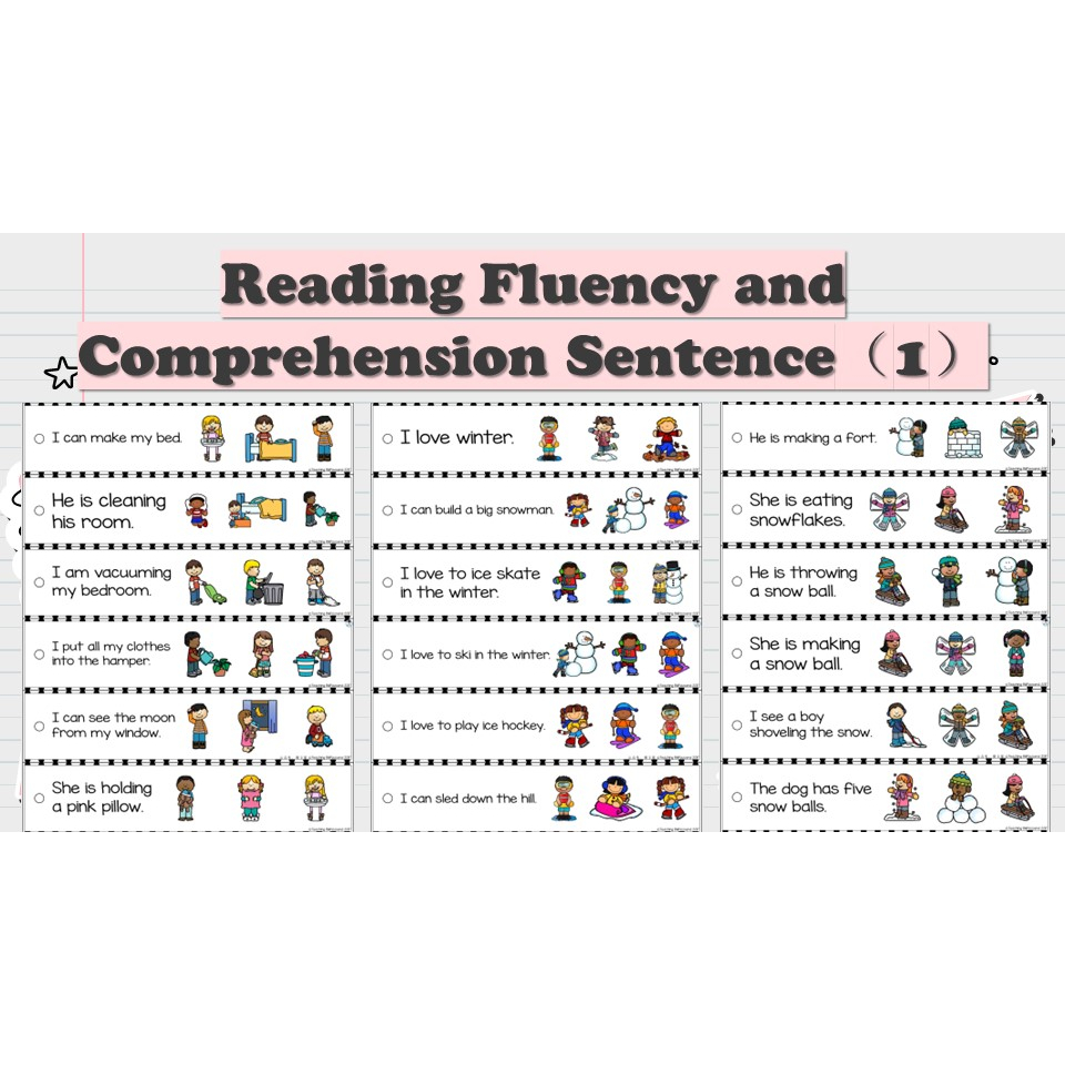 [PRE154] 64 pages Reading Fluency and Comprehension Sentence（1 ...