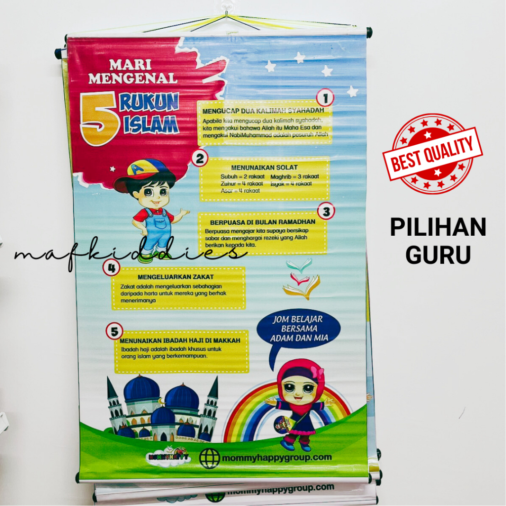 [ MOMMYHAPPY ] Bunting/Banner School- SIFIR/HURUF HIJAIYAH/RUKUN NEGARA ...