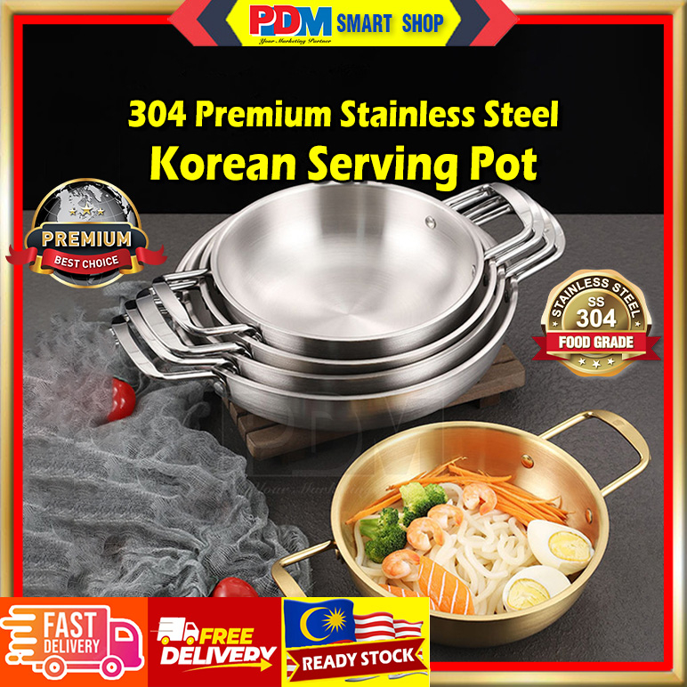 PDM Premium 304 Stainless Steel Korean Style Serving Pot 18cm/20cm/22cm ...