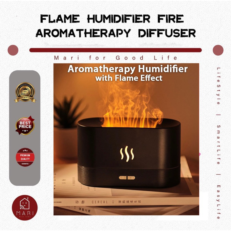 (Ready Stock) Flame Humidifier fire Aromatherapy Diffuser USB Relax ...