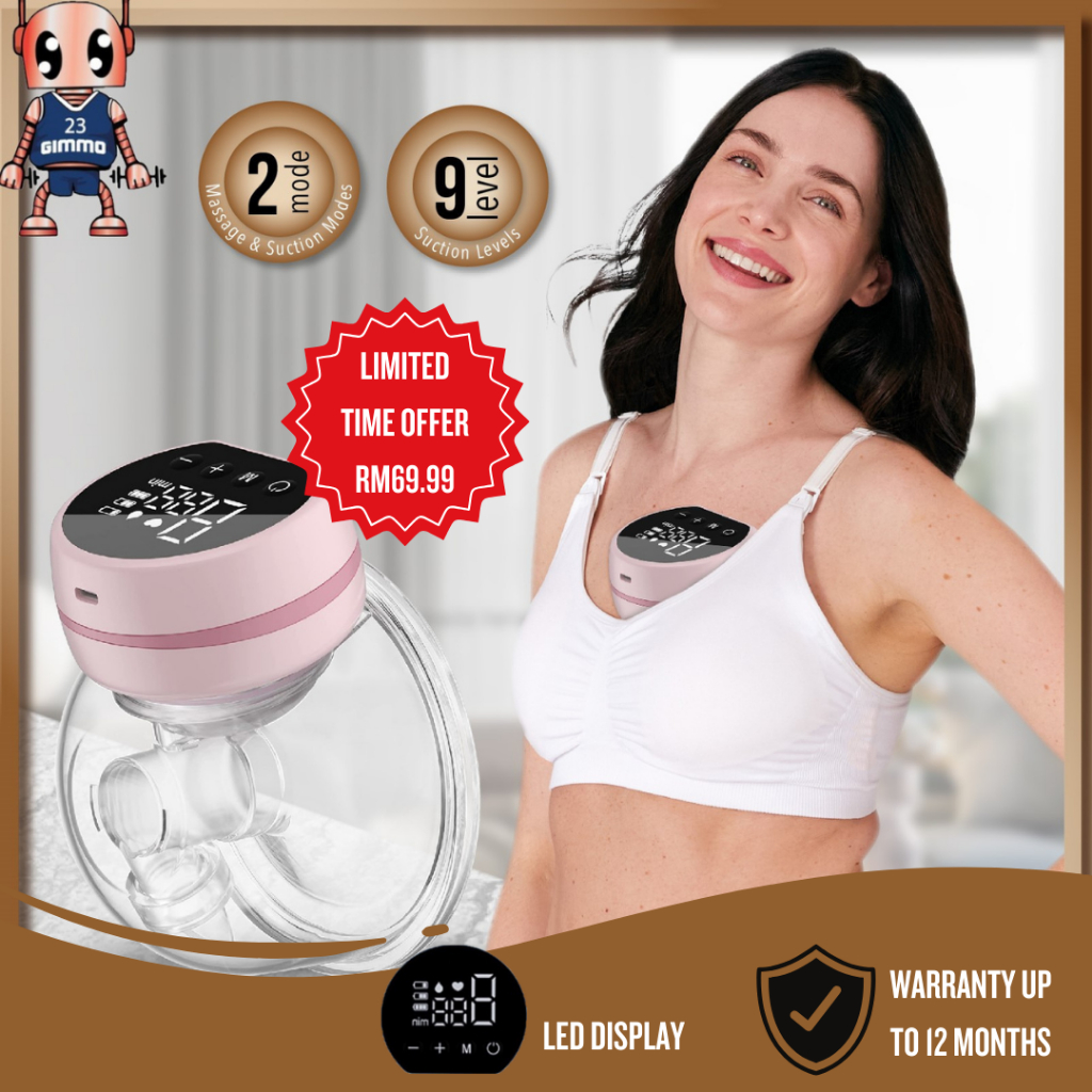 Handsfree Wearable Portable Breast Pump Wireless Rechargeable Breast Pump Susu Pam Susu Elektrik ...