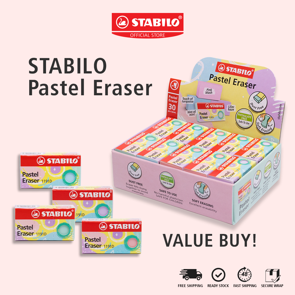 STABILO Pastel Eraser Box of 30 | Shopee Malaysia
