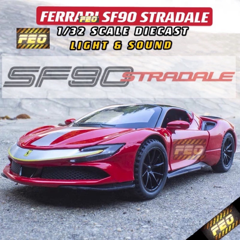 FEO Ferra SF90 Stradale Diecast Car Model Alloy Car Diecast Model Toys ...