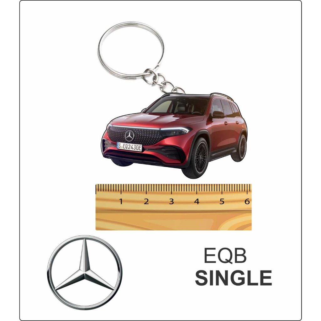 mercedes benz eqb red 2d keyhain | Shopee Malaysia