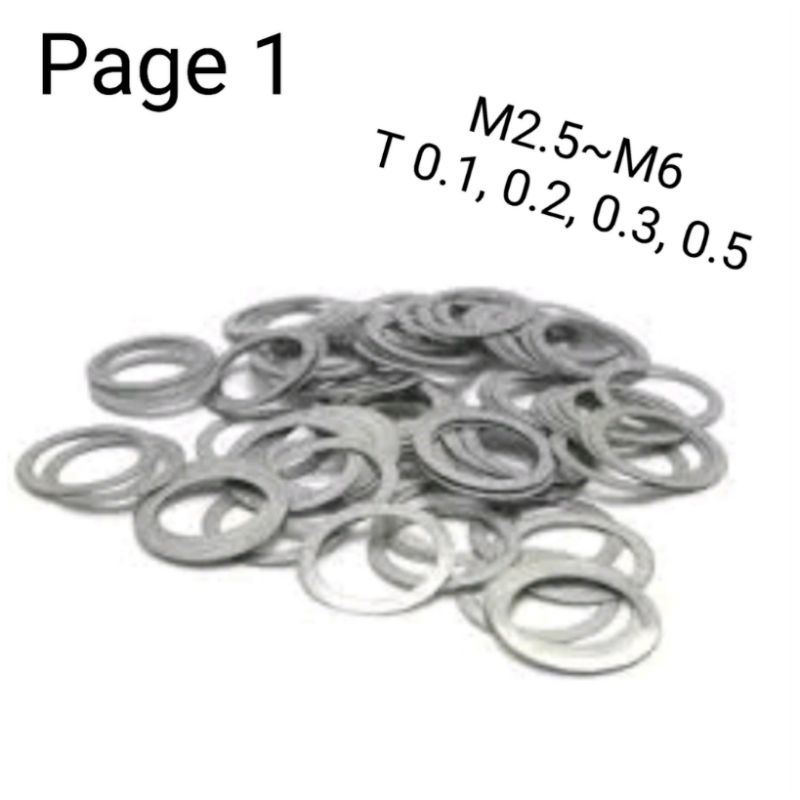Stainless Steel Shim M3~M6 10pcs (T 0.1, 0.2 ,0.3, 0.5mm) | Shopee Malaysia