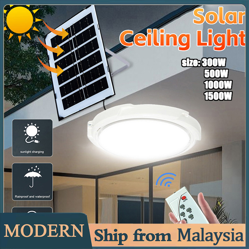 LED Solar Ceiling Light Pendant Light 300w -1500w Solar Lights Indoor ...
