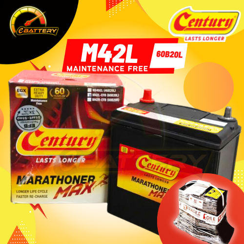 M42 M42L M42R EFB | 60B20L/R CENTURY MAX | Car Battery Bateri Kereta | Myvi Advance Ativa Aruz ...