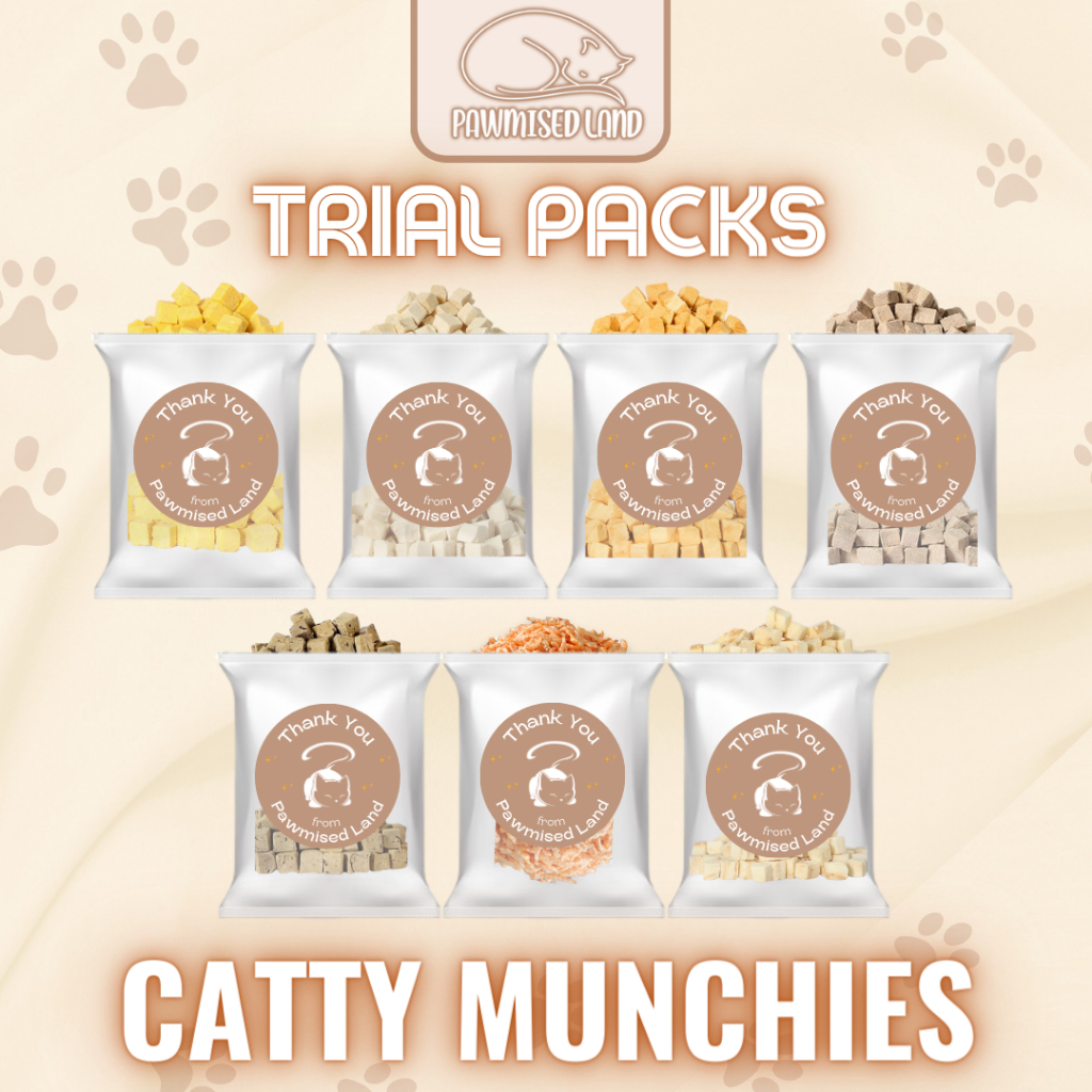 PawmisedLand Catty Munchies - Trial Packs 7g+ Freeze Dried Pet Food ...