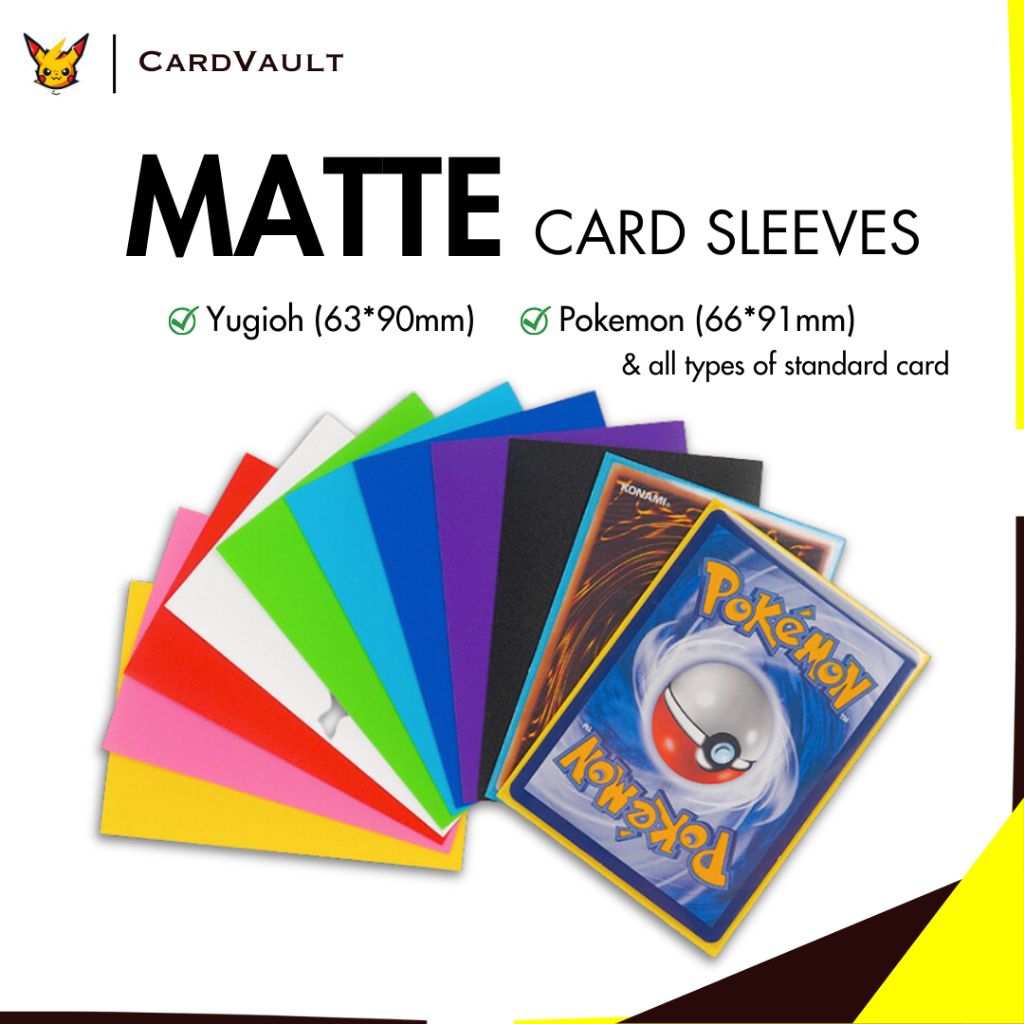 Matte Colour Card Sleeves 50Pcs - 63 x 90mm / 66 x 91mm - 2nd Layer ...