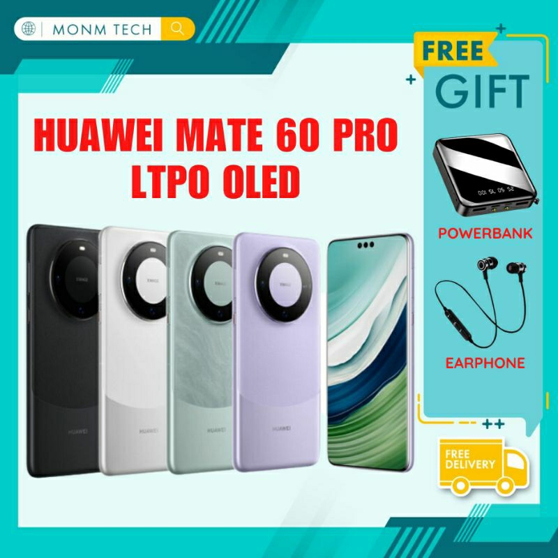 Huawei Mate 60 Pro 12+512GB 6.82 Inch Hyperbolic Display Dual Sim Satellite Calling 5000 mAh ...