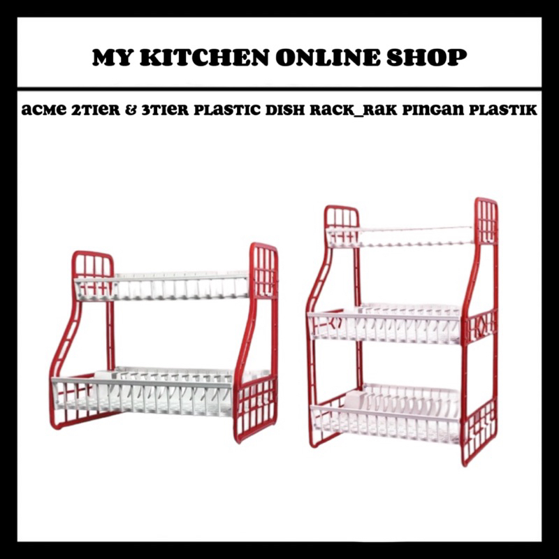 ACME 2TIER & 3TIER PLASTIC DISH RACK_RAK PINGAN PLASTIK_RAK PINGAN ...