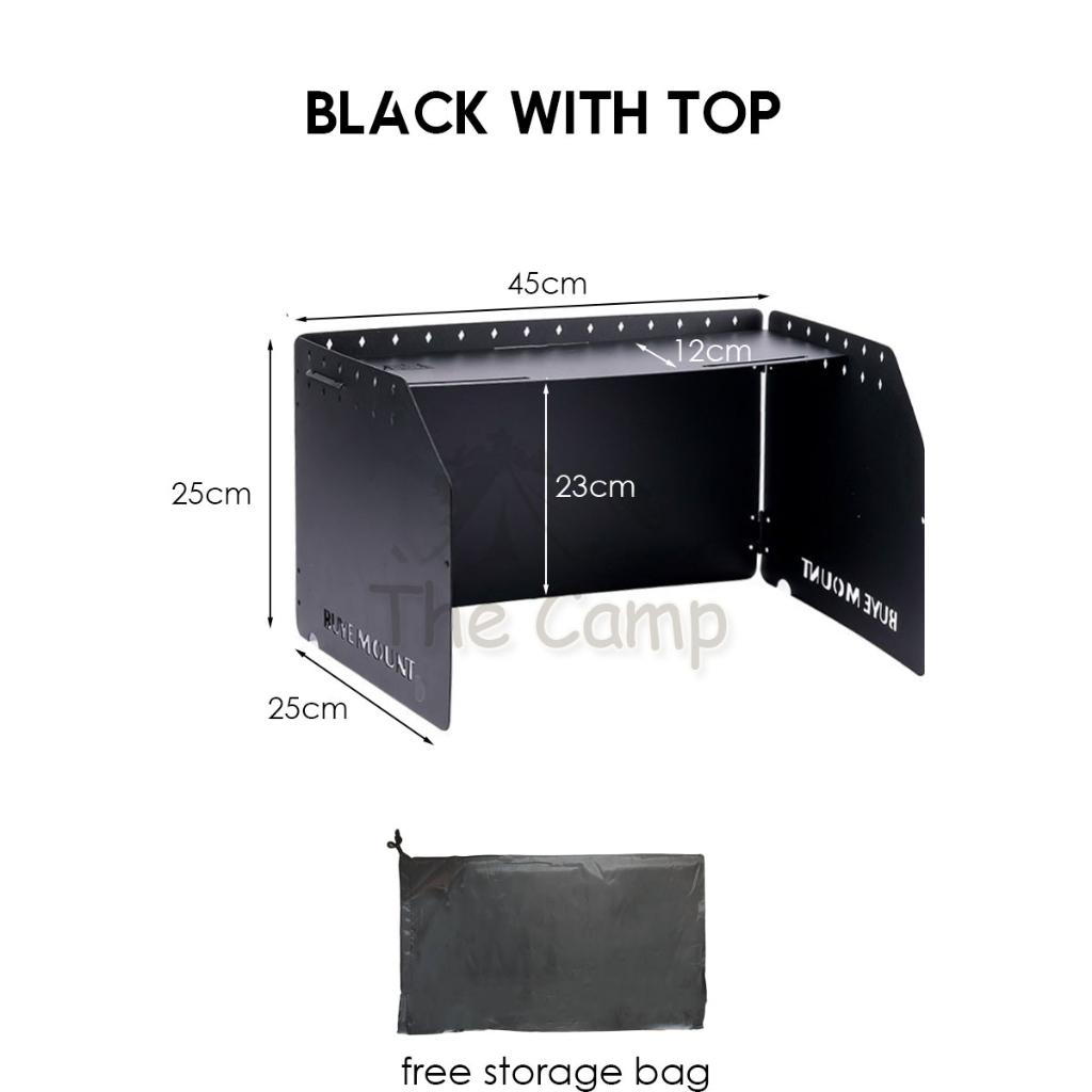 Foldable Outdoor Windshield 3 4 Fold Top Stove Windscreen Wind Sheild ...