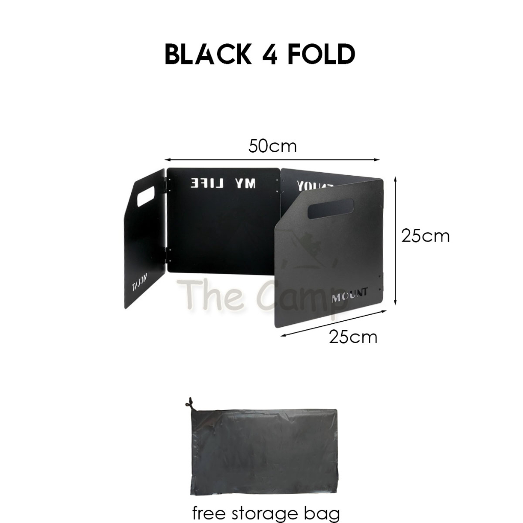 Foldable Outdoor Windshield 3 4 Fold Top Stove Windscreen Wind Sheild ...
