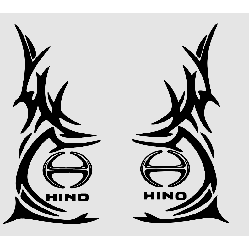 STICKER HINO, DESIGN HINO SESUAI UNTUK CERMIN DAN BODY LORRY, STICKER ...