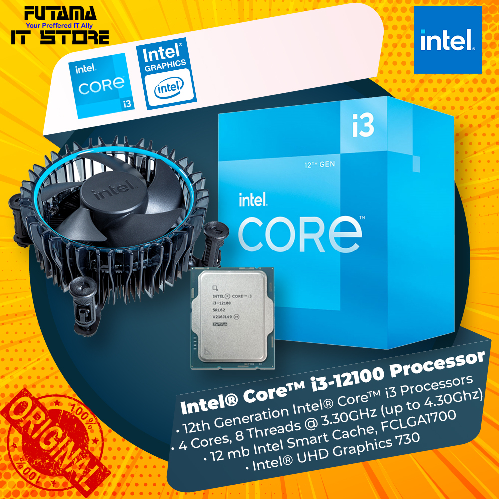 Intel® Core™ i3-12100 Processor 12M Cache, 3.30GHz up to 4.30GHz | Shopee Malaysia