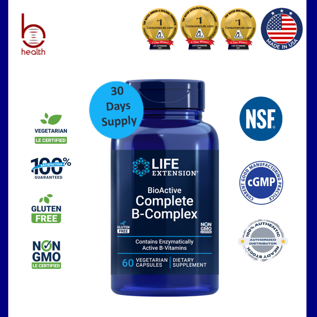 [Life Extension] BioActive Complete B-Complex, EXP: 02/27, Vitamin B ...