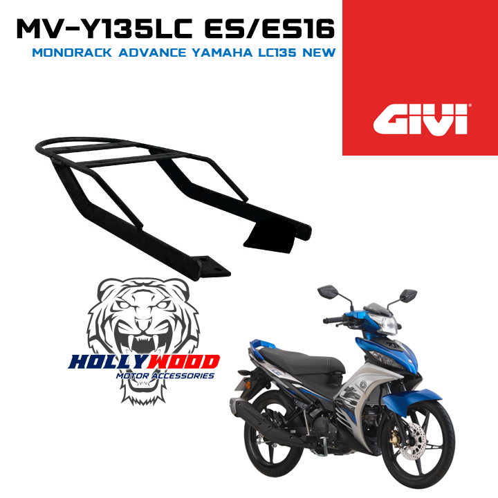 GIVI MONORACK EXTREME HEAVY DUTY ADVANCE RACK FOR ALL PVC TOP BOX ALLUMINIUM LC135 Y15 RS RSX ...