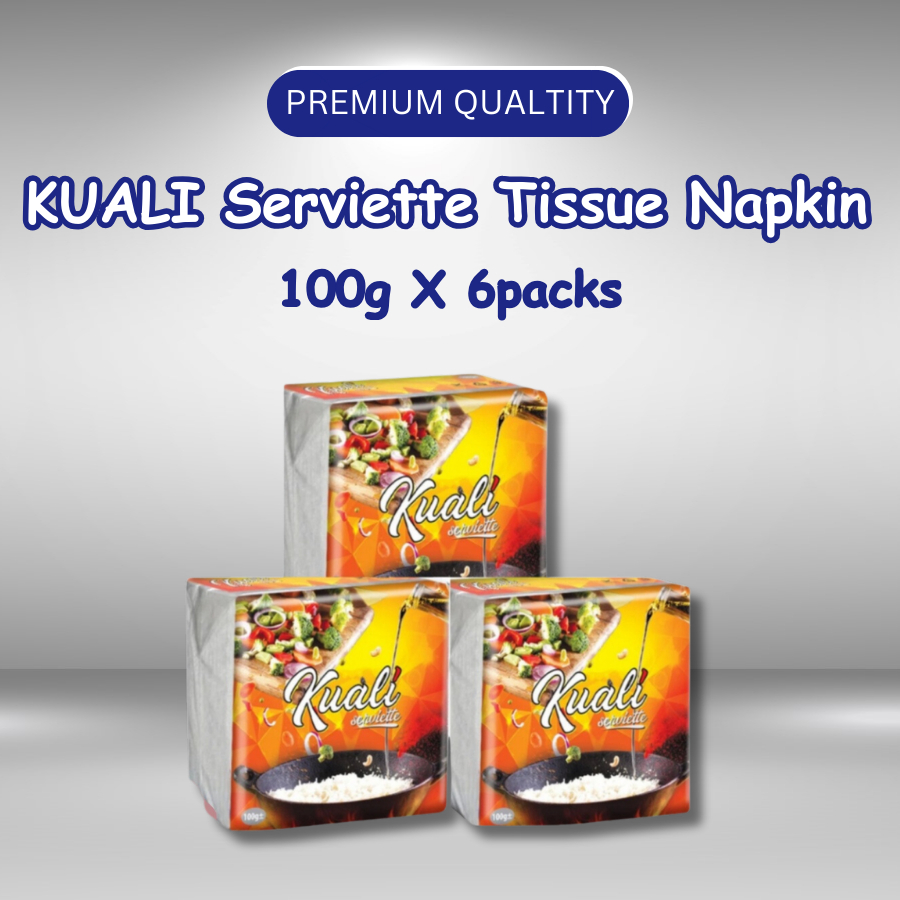 KUALI Serviette Tissue Napkin (100g X 6packs) tissue restorant,party ...
