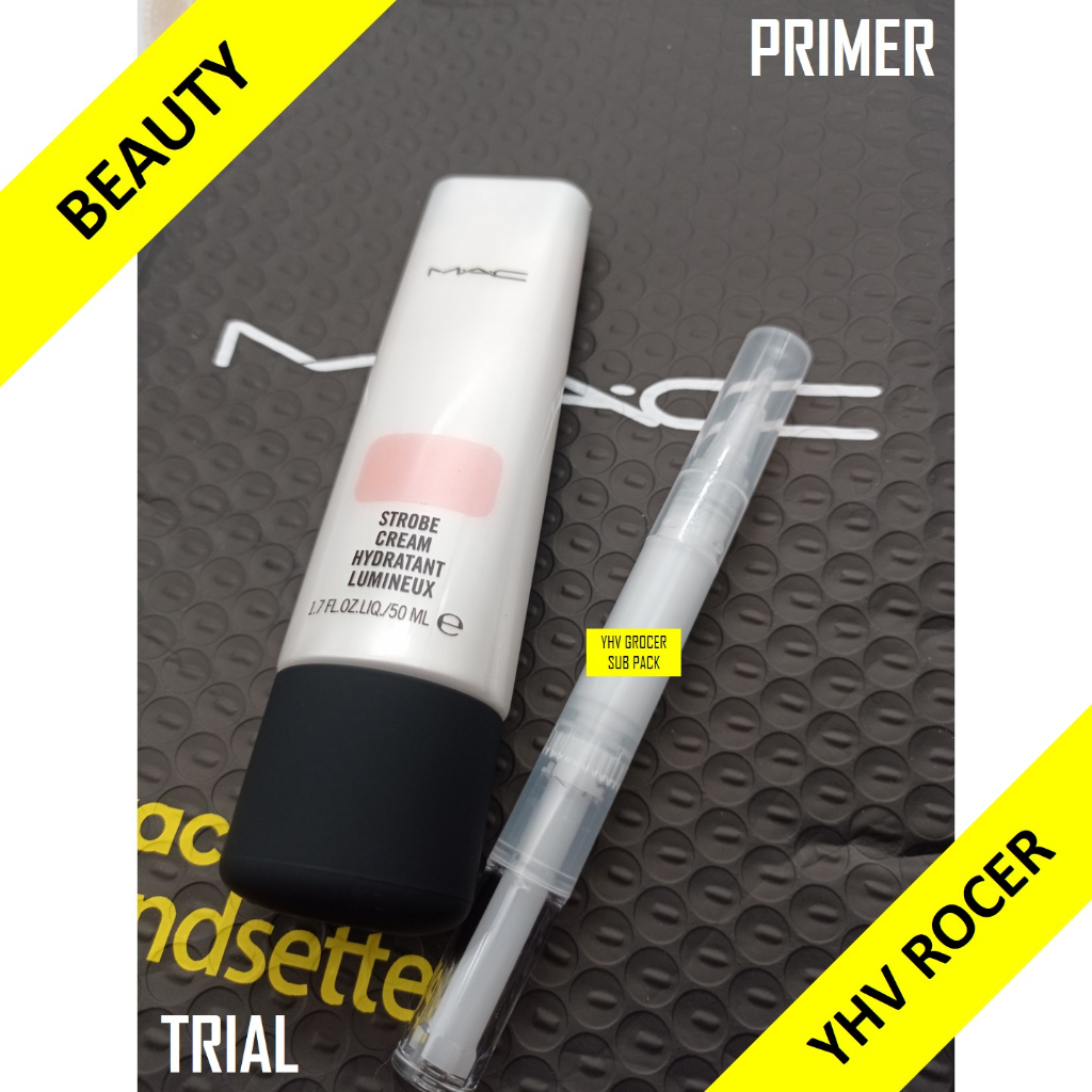 100% MAC Strobe Cream in PINKLITE GOLDLITE PEACHLITE TRIAL 2ml 5ml 6ML REPACKED Sub Packing ...