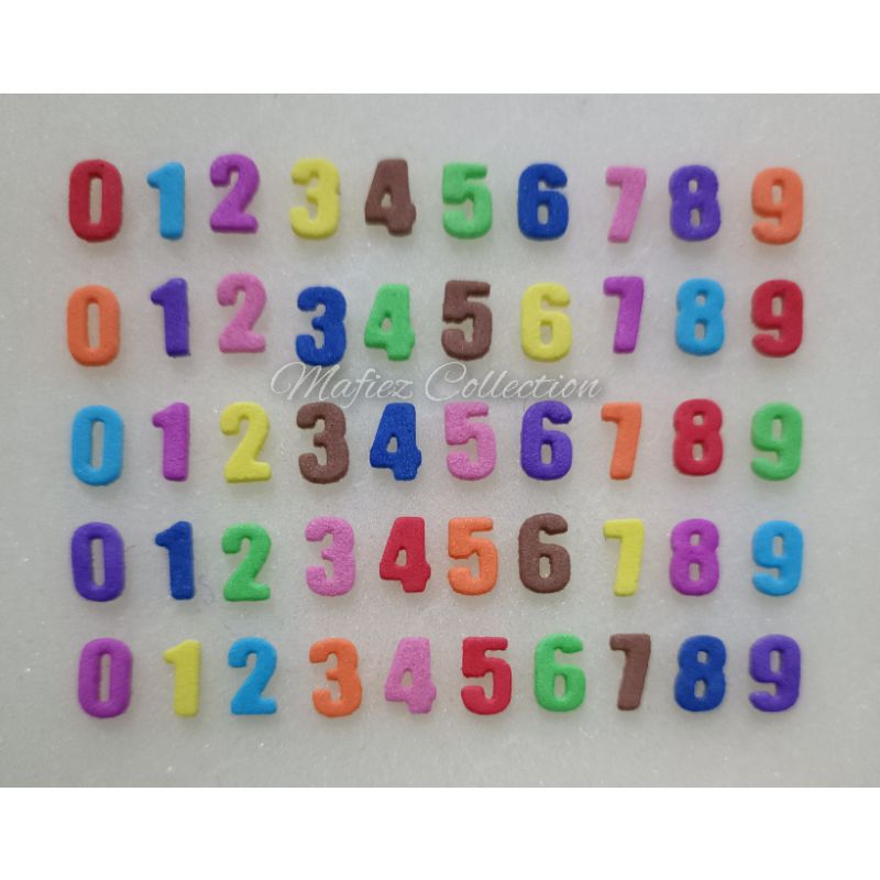 Precut Foam Numbers 0-9 (10 set) 🌹Small (1cm) 🌹 | Shopee Malaysia