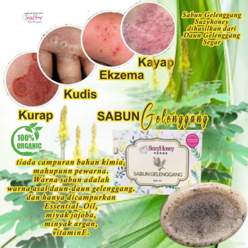 PANAU dgn SABUN GELENGGANG SUZYHONEY Hilangkan bau badan, ruam, panau ...