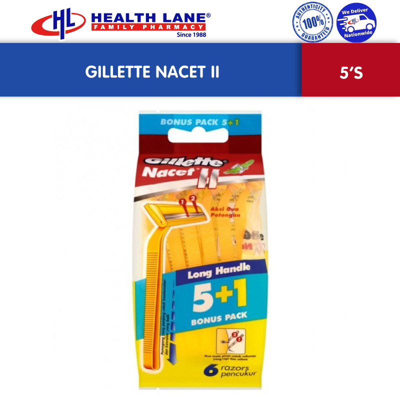 Gillette Nacet Ii (5's) | Shopee Malaysia
