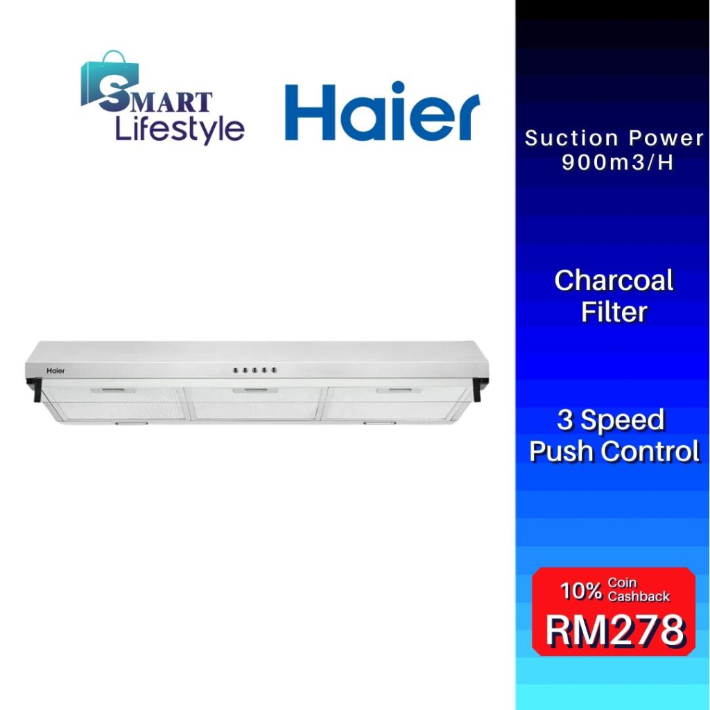Haier 900m3/H Slim Cooker Hood HH-65B90 (90Cm) | Shopee Malaysia