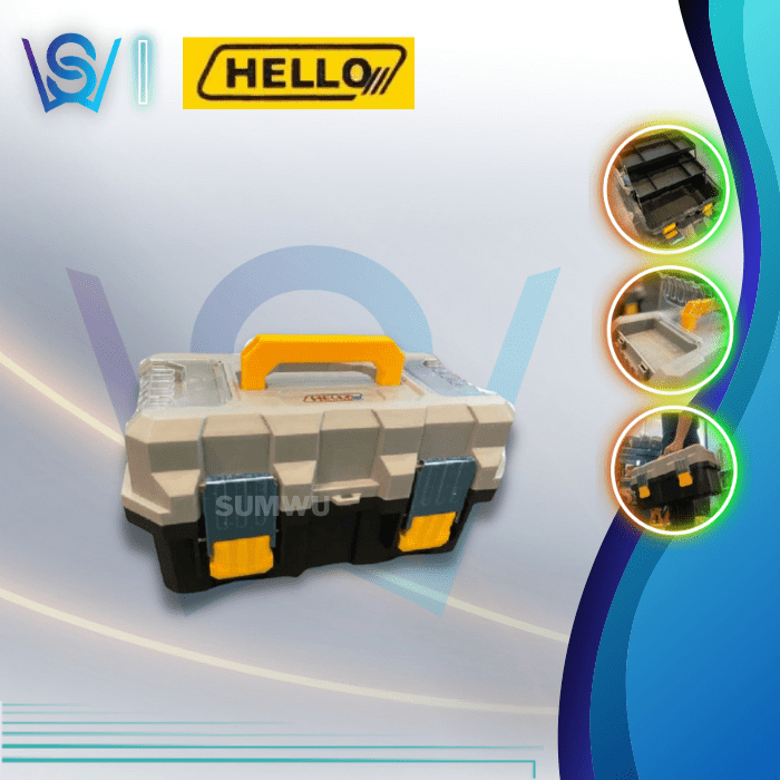 HELLO Super Durable Tool Box 3 Layer Toolbox Kotak Alat Hand Carry Box ...