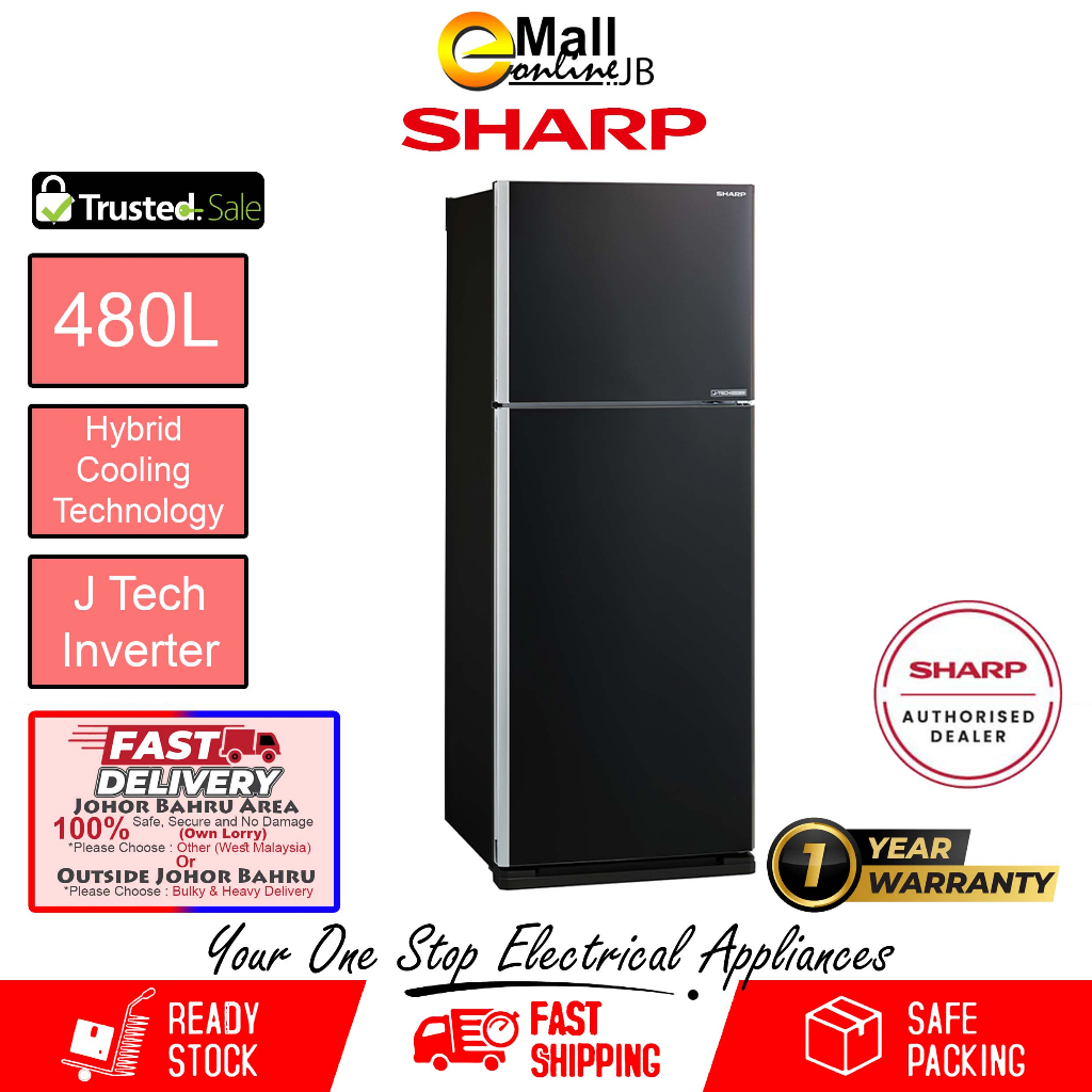 SHARP Invertor Refrigerator SJE5381MK 480L 2 DOOR - Fridge | Peti Sejuk ...