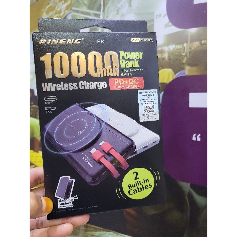 Pineng Wireless Power Bank PN853PD 20W (10000mAh) | Shopee Malaysia