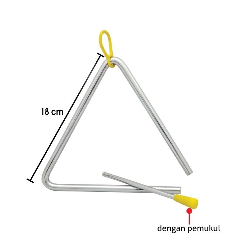 KERINCING / TRIANGLE 6" – ALAT MUZIK PERKUSI DENGAN PEMUKUL | Shopee ...