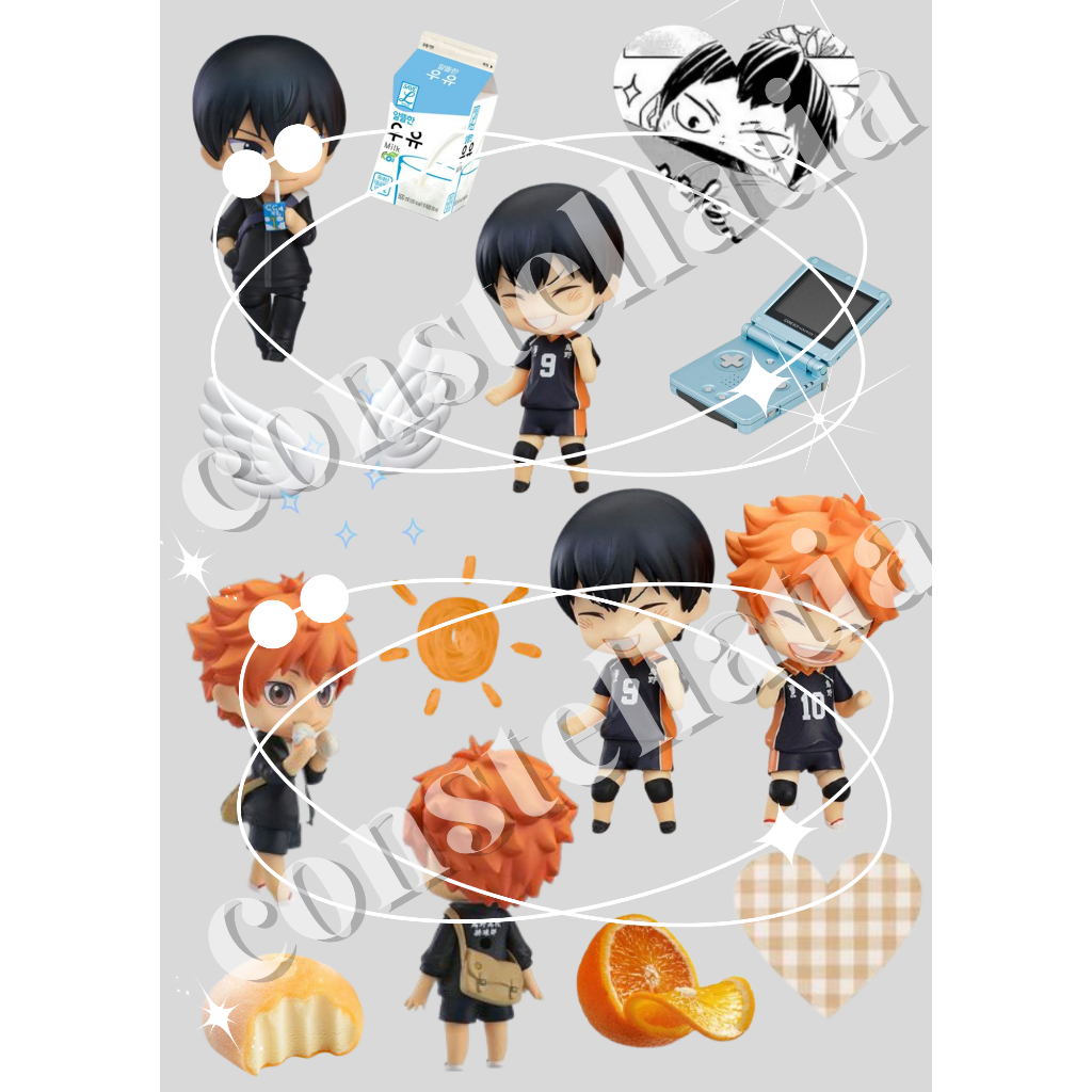 anime digital sticker pack - haikyuu kageyama hinata, bokuto akaashi ...