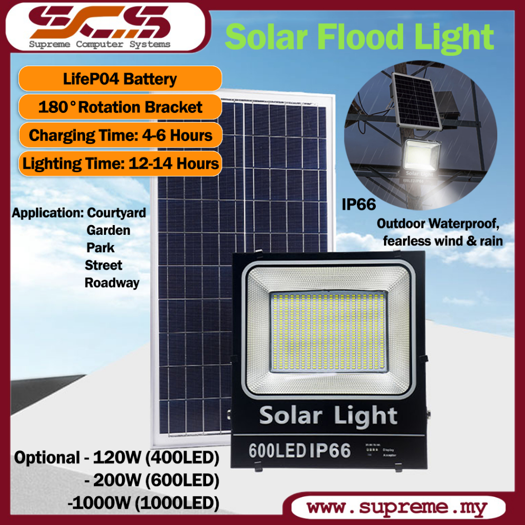 Solar Light LED Lamp Beads Lighting with Remote Controller 120W/200W ...