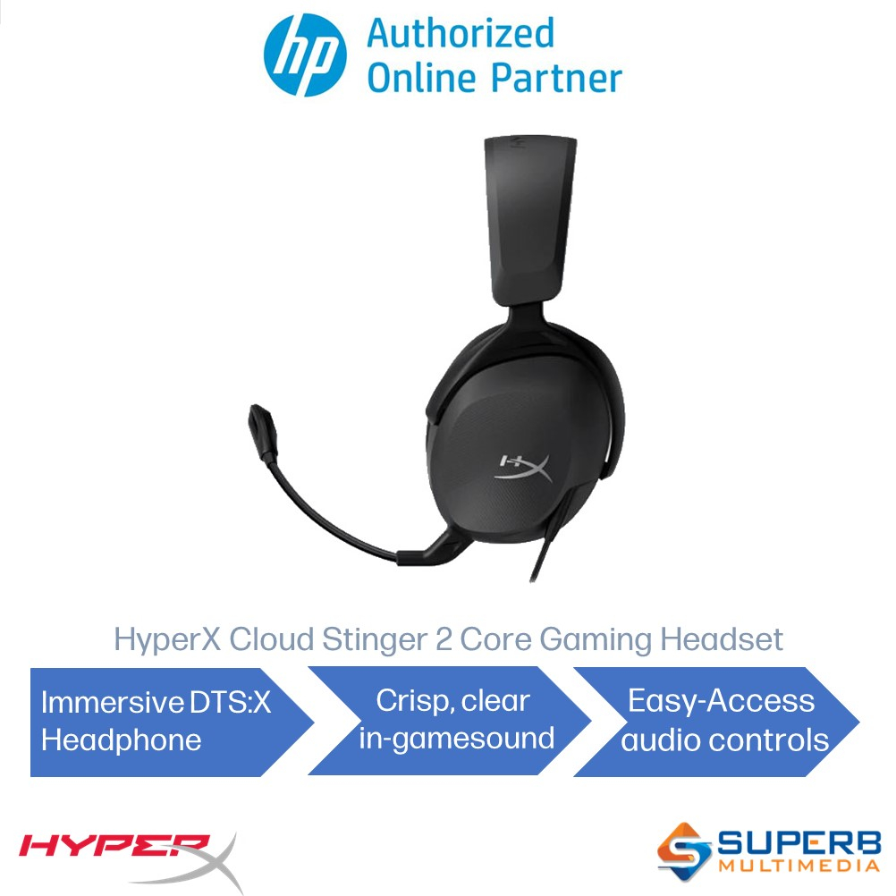 HyperX Cloud Stinger 2 Core Gaming Headset [683L9AA] | Shopee Malaysia