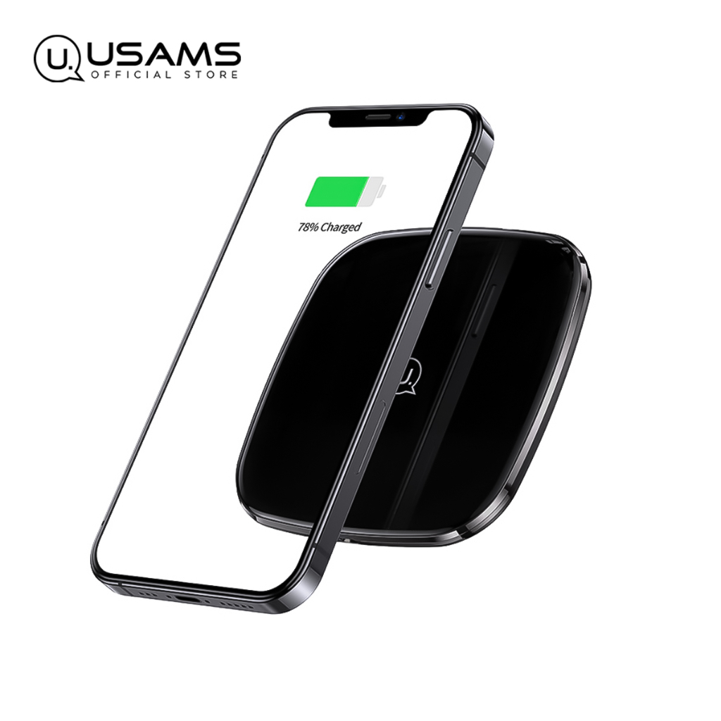 USAMS Ultra-Thin Wireless Fast Charging 15W Max Premium Zinc Alloy w ...