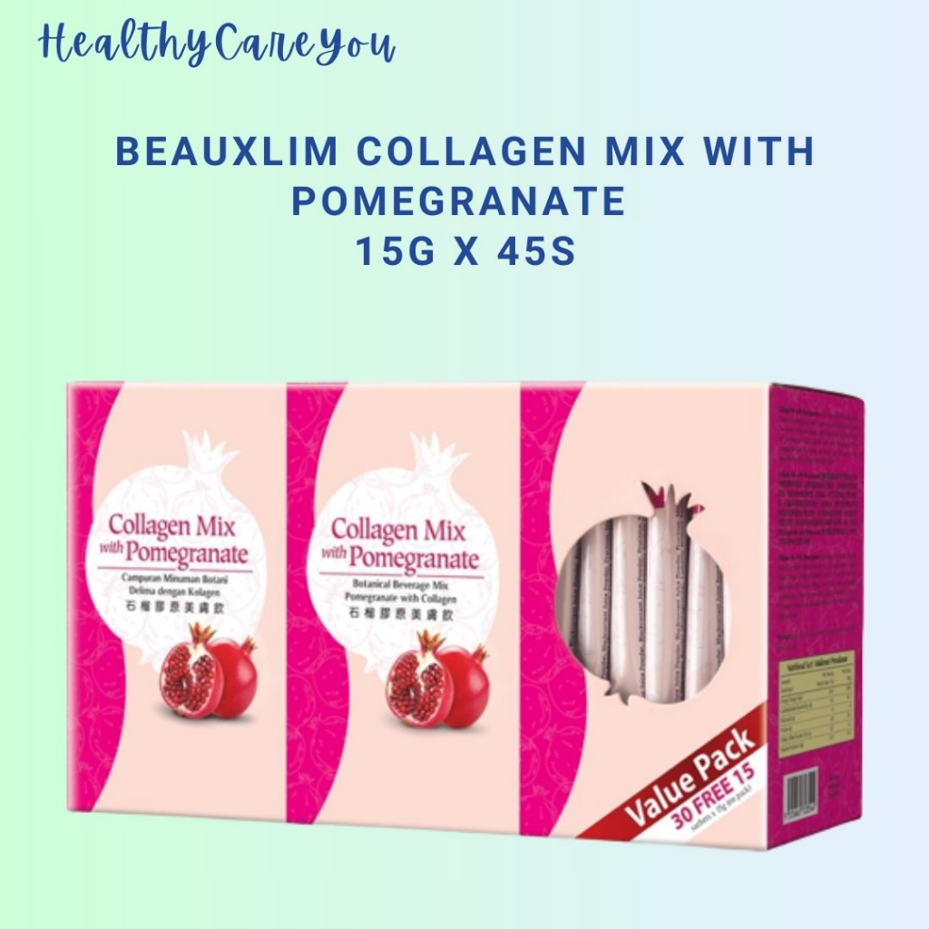Beauxlim Collagen Mix With Pomegranate 15g x 45s | Shopee Malaysia