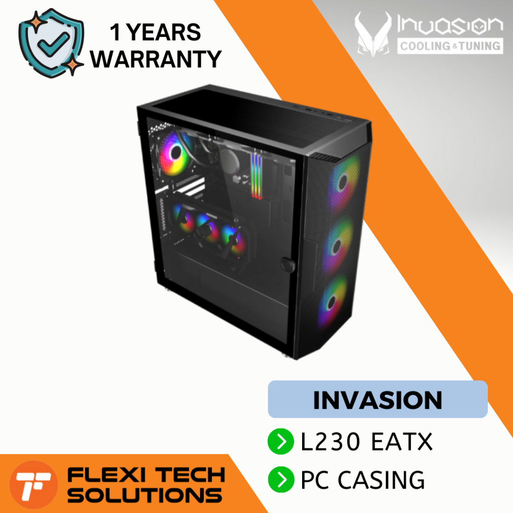 Flexi Tech INVASION L230 EATX Casing PC Desktop Case | Shopee Malaysia