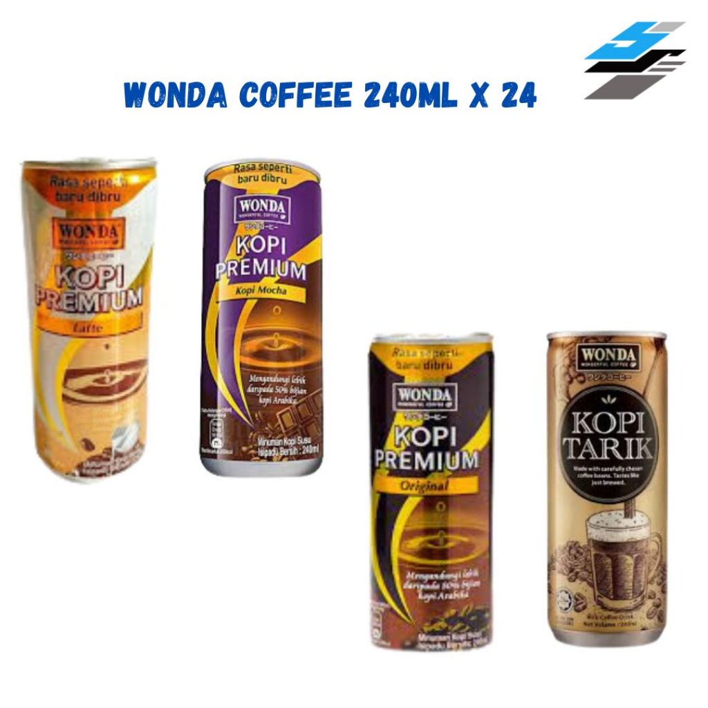 WONDA COFFEE 1 CARTON 240ML X 24 / KOPI TARIK/EXPRESSO/LATTE/MOCHA ...