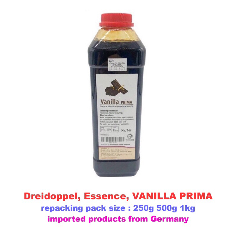 Dreidoppel Essence VANILLA PRIMA repack 60g 250g 凡尼拉香草精 香草荚酱 | Shopee ...