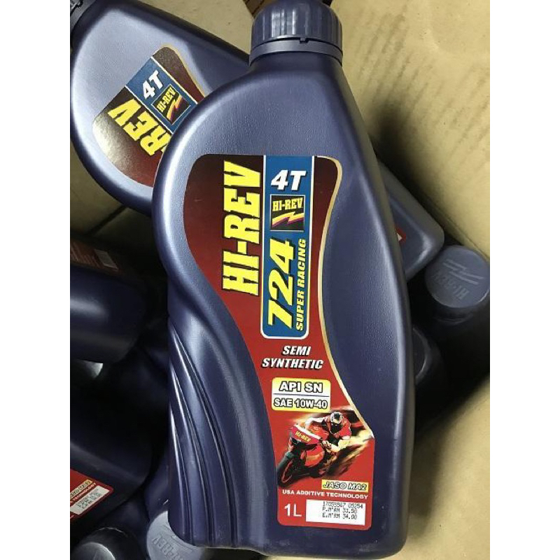 100% ORIGINAL 1L 1.2L MINYAK HI REV 4T HIREV RS150 Y15 150RS RSX 1.2L 15W50 20W50 10W50 10W40 ...