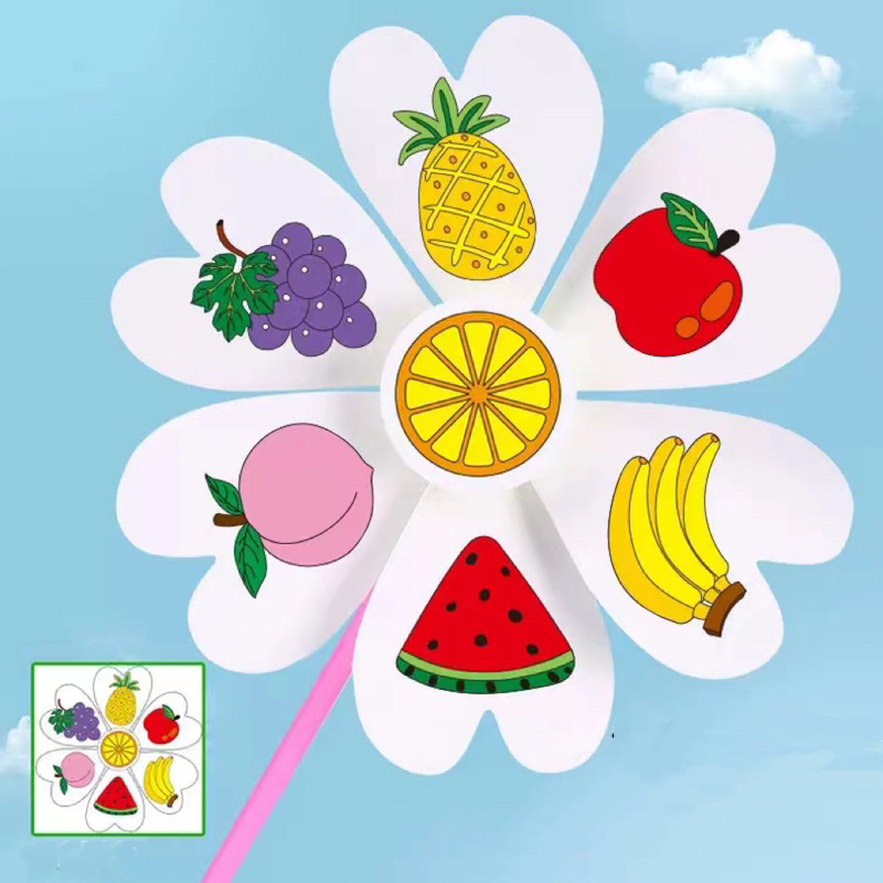 DIY Craft Windmill Painting Set Coloring Windmill Kincir Angin ...