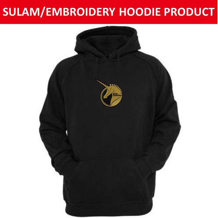 VIST FOUNDATION GOLD ANIME GUNDAM EMBROIDERY (SULAM) HOODIES BLACK ...