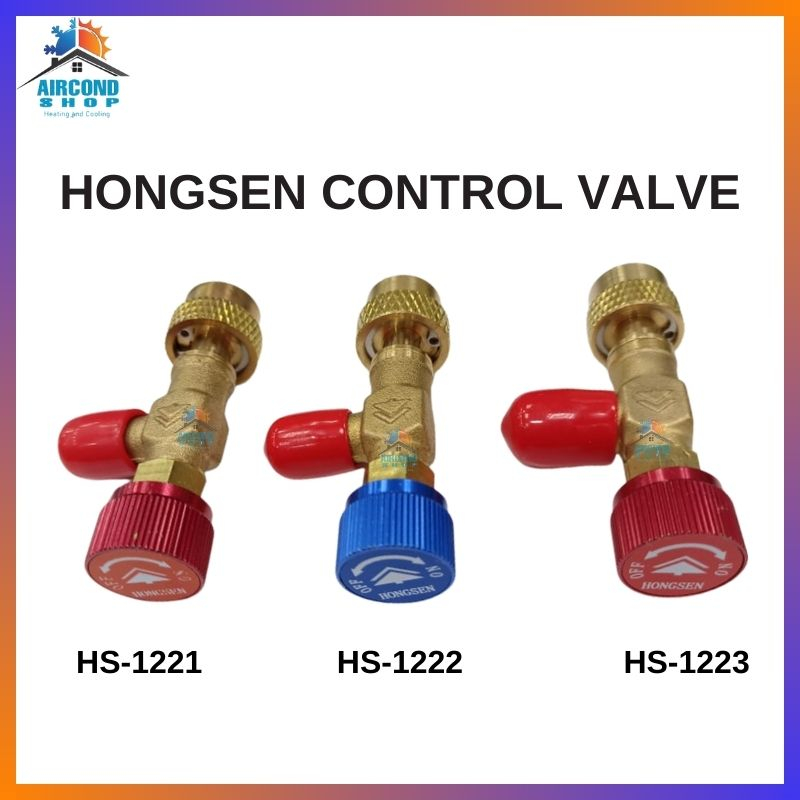 HONGSEN REFRIGERANT RETENTION CONTROL VALVE (1/4,5/16,1/4-5/16)GAS R32 ...